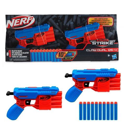 Set 2 Blastere Nerf Alpha Strike Claw Dual Qs 4 10 Proiectile Emagro