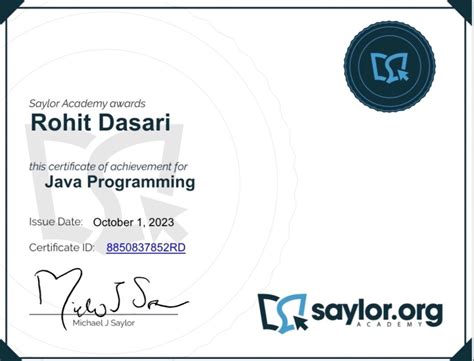 Rohit Dasari On Linkedin Java Certified
