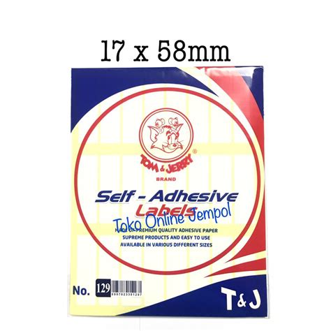 Jual Label Tom And Jerry No 129 Stiker 17x58mm Tom N Jerry Sticker Tom Jerry Jeri Atk1086tj