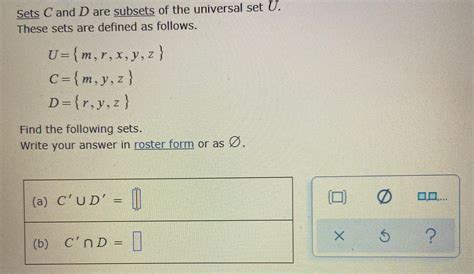 Answered Sets C And D Are Subsets Of The Bartleby