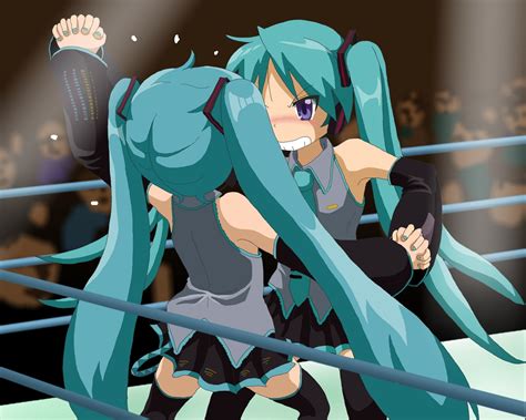 Hirondo Hatsune Miku Hiiragi Kagami Lucky Star Vocaloid Angry
