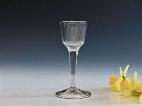 Antique Plain Stem Wine Glass English Circa 1760 Bada