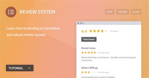 Review System With Php Mysql And Ajax