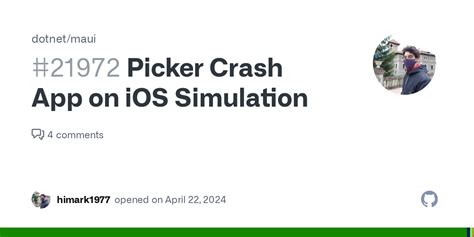 Picker Crash App On IOS Simulation Issue 21972 Dotnet Maui GitHub
