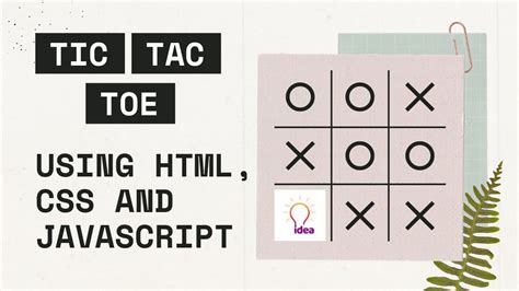 Tic Tac Toe Game Using Html Css And Js Javascript Projects Youtube
