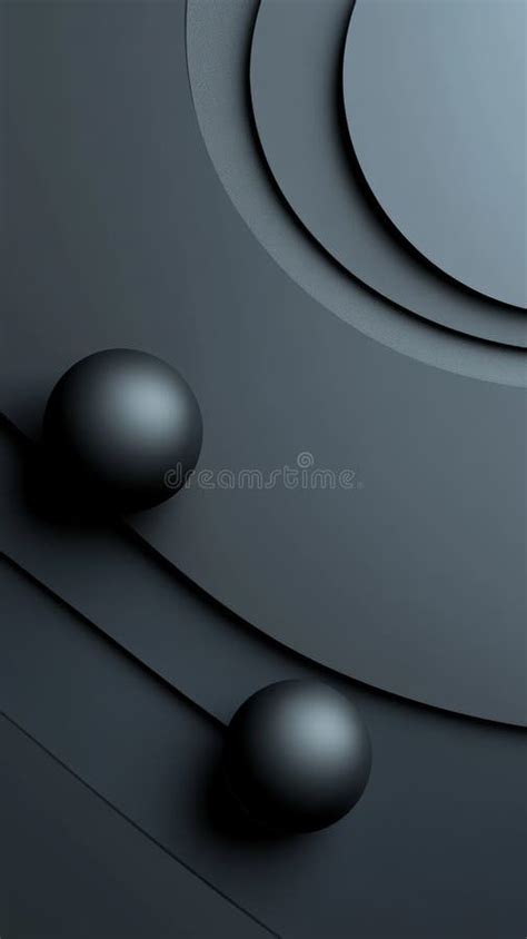Background Design Featuring Abstract Circular Shapes And Spheres In A Monochromatic Color Scheme