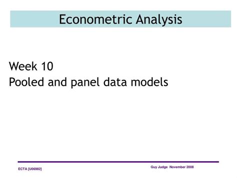 Ppt Econometric Analysis Powerpoint Presentation Free Download Id 563191