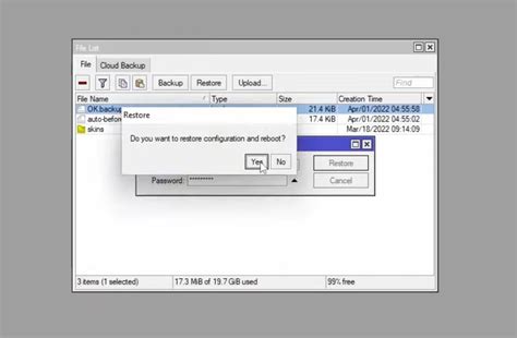 How To Backup And Restore Mikrotik Configuration Via Winbox