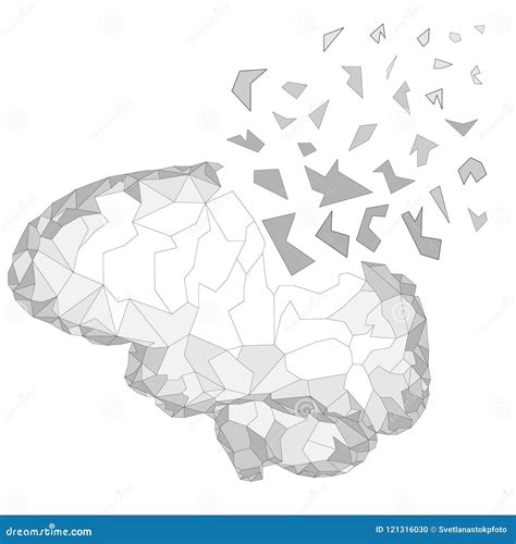 Concept Of Active Human Brain With Binary Code Stream The Human Brain