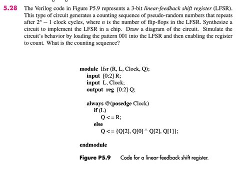 Solved 8 The Verilog Code In Figure P5 9 Represents A 3 Bit Chegg