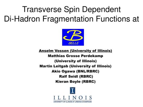 Ppt Transverse Spin Dependent Di Hadron Fragmentation Functions At