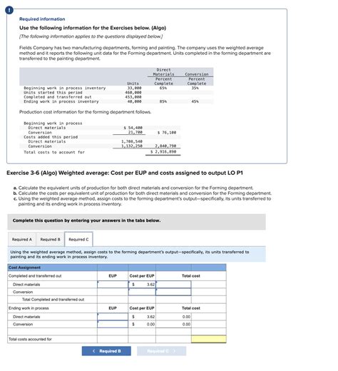 Solved Required Information Use The Following Informatio