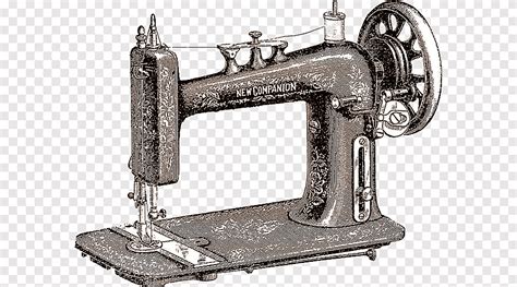빈티지 33 회색 및 검은 색 새 동반자 재봉틀 그림 Png Pngegg