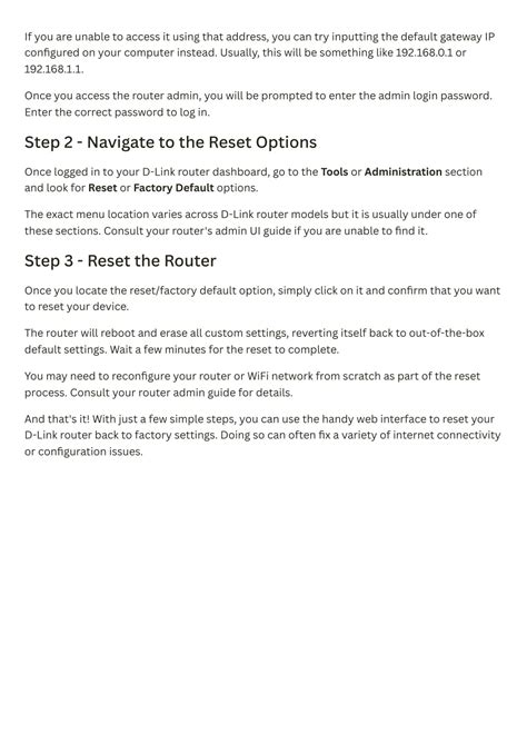 PPT How Can I Reset My D Link Router To Factory Settings Using The Dlinkrouter Local Interface