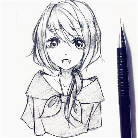 Anime Girl Sketch At Explore Collection Of Anime Girl Sketch