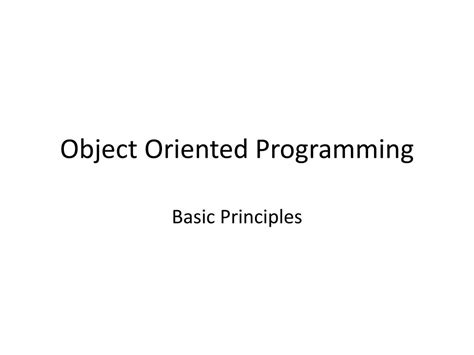 Ppt Object Oriented Programming Powerpoint Presentation Free