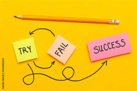 Try Fail Success Purpose And Movement To Success Despite Obstacles Photos Adobe Stock