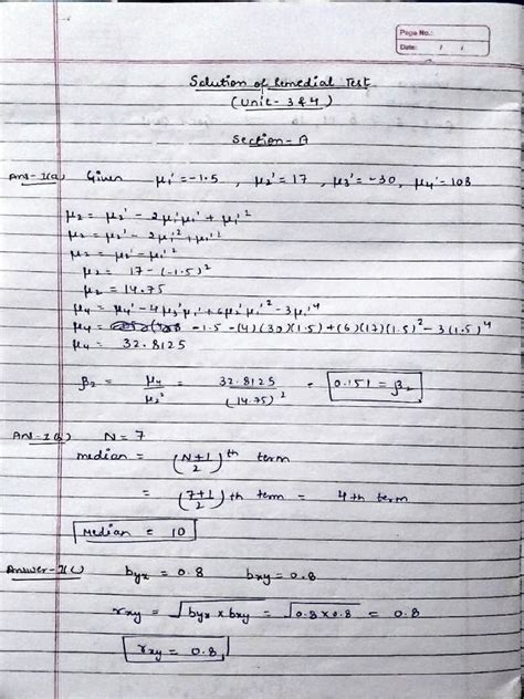 Solution Of Remedial Test 1 Pdf