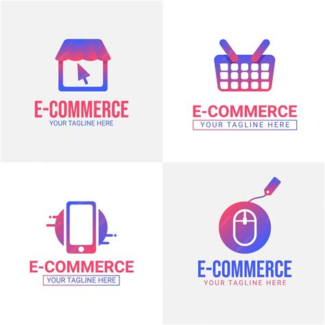 Free Vector Gradient E Commerce Logos Pack