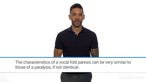 Clinical Assessment Of Vocal Fold Paralysis And Paresis Medbridge