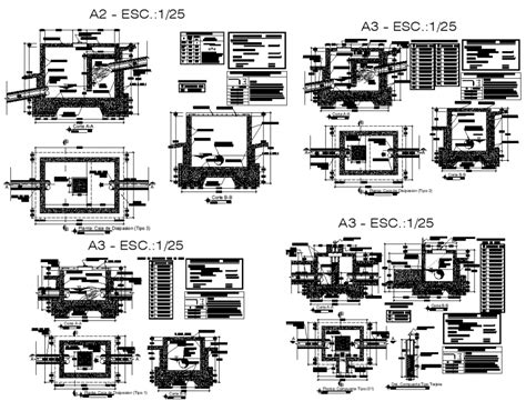 Water Tank Structure D View Layout Autocad File