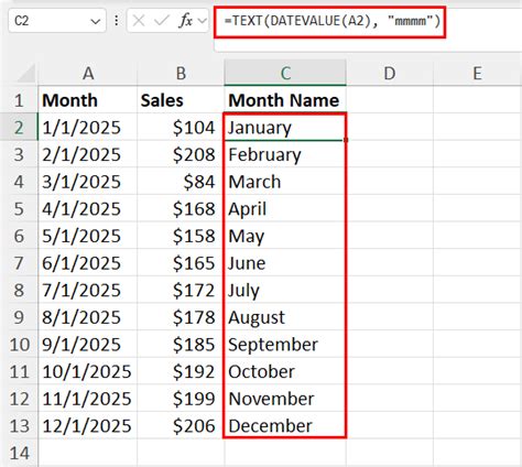4 Ways To Convert Month Number To Name In Microsoft Excel How To Excel