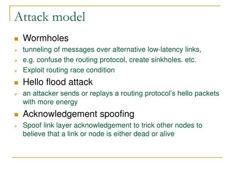 Ppt Secure Routing In Wireless Sensor Networks Attacks And