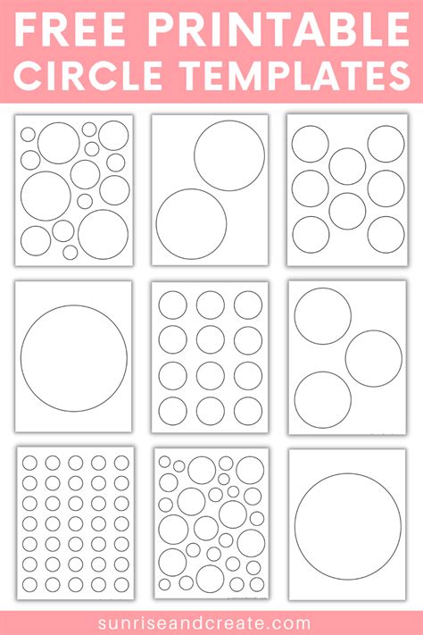 Printable Circle Templates Free Craft Resources