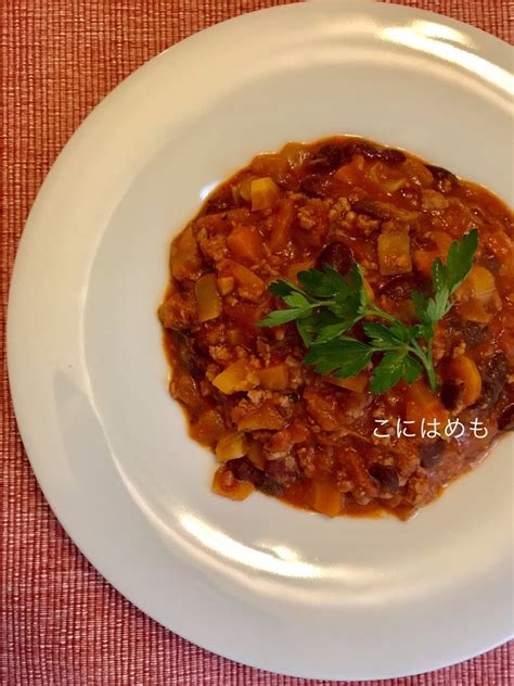 お野菜たっぷり！簡単「チリコンカルネ」作り方・レシピ。 こにはめも