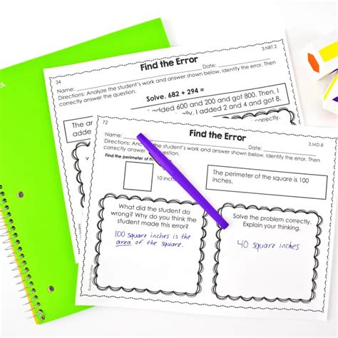 Implementing Math Error Analysis In Your Classroom {freebie Included