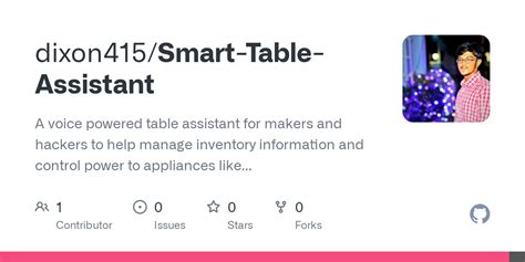 Github Dixon415smart Table Assistant A Voice Powered Table Assistant For Makers And Hackers