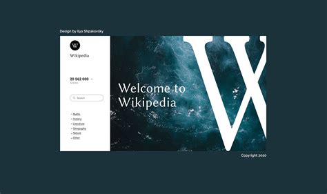 Wikipedia Web Design On Behance