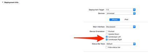 Objective C On Ios8 Displaying My App In Landscape Mode Will Hide
