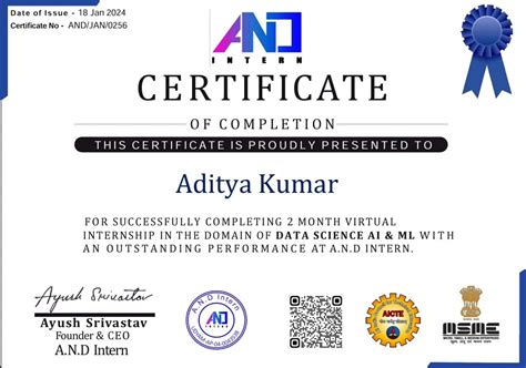 Aditya Kumar On Linkedin Internshipcomplete Careerdevelopment