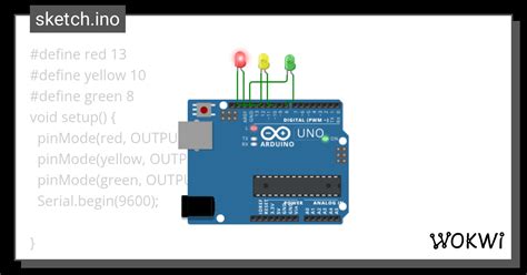Traffic Light Wokwi Esp32 Stm32 Arduino Simulator