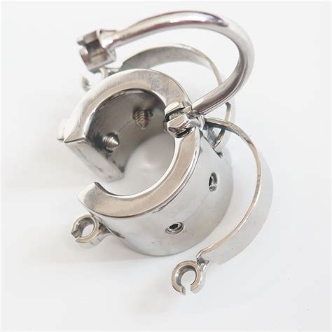 Newest Stainless Steel Locking Spiked Ball Stretcher CBT Sex Toys For Male Scrotum Balls Stretch