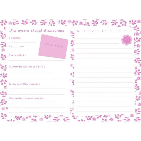 Livre Mon Journal Intime Jeune Fille