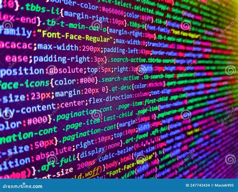 Binary Code Digital Technology Background Program Code PHP HTML CSS Of