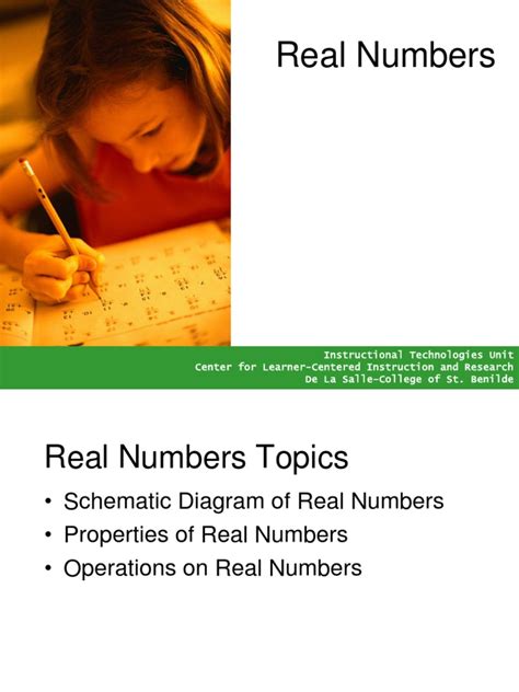 Topic01 Real Numbers Pdf Integer Real Number