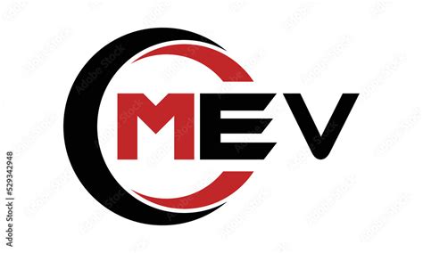 Mev Three Letter Swoosh Logo Design Vector Template Monogram Logo