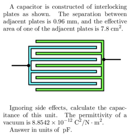 Solved A Capacitor Is Constructed Of Interlocking Plates As