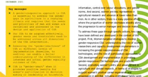 Gender Smart Agriculture What Why And How