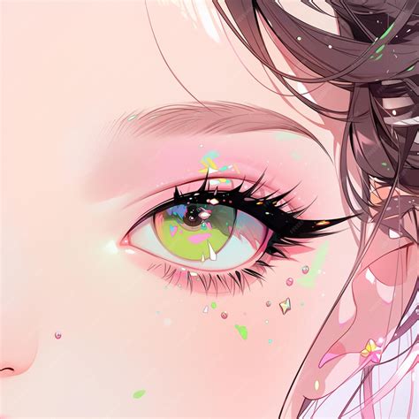 Premium Photo Anime Girl With Pink Eyes And Long Black Hair With