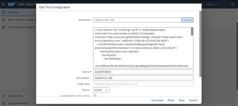 Getting Error In Configuring Salesforce Idp In Sap Sap Community