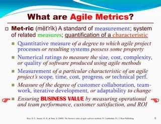 Lean Agile Performance Measurement Metrics Models Measures PPT