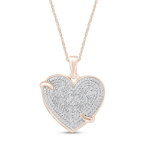 925 Sterling Silver 3ct Heart Cut Simulated Diamond Cross Necklace