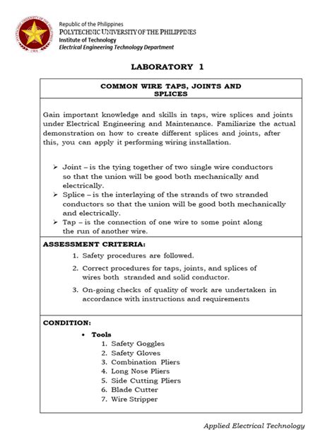 Basic Electrical Engineering Lab 1 Pdf