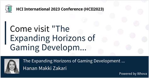 Dr Hanan Makki Fhea On Linkedin Hcii2023 Hcii Whova