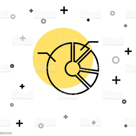 검은색 선 파이 차트 인포그래픽 아이콘은 흰색 배경에 분리되어 있습니다 다이어그램 차트 기호입니다 무작위 동적 셰이프 벡터 0명에 대한 스톡 벡터 아트 및 기타 이미지