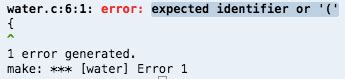 Cs50 How To Fix Expected Identifier Or In C Compilation Stack
